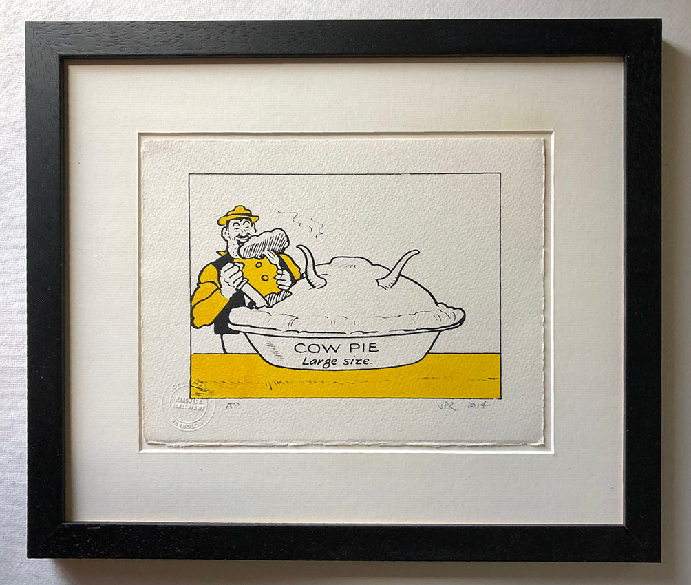 Desperate Dan in yellow Eats Cow Pie (with horns) – Comic Art Website