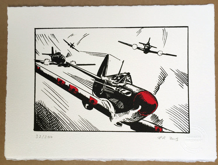 Spitfire Chased By German Fighters (Full-frame) – Comic Art Website